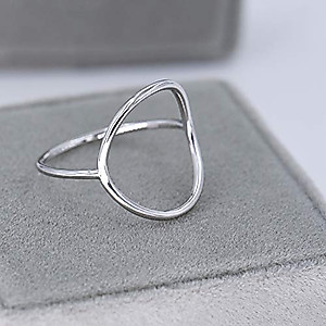 LEMON GRASS Gold Vermeil Open Circle Ring in Sterling Silver Size 9