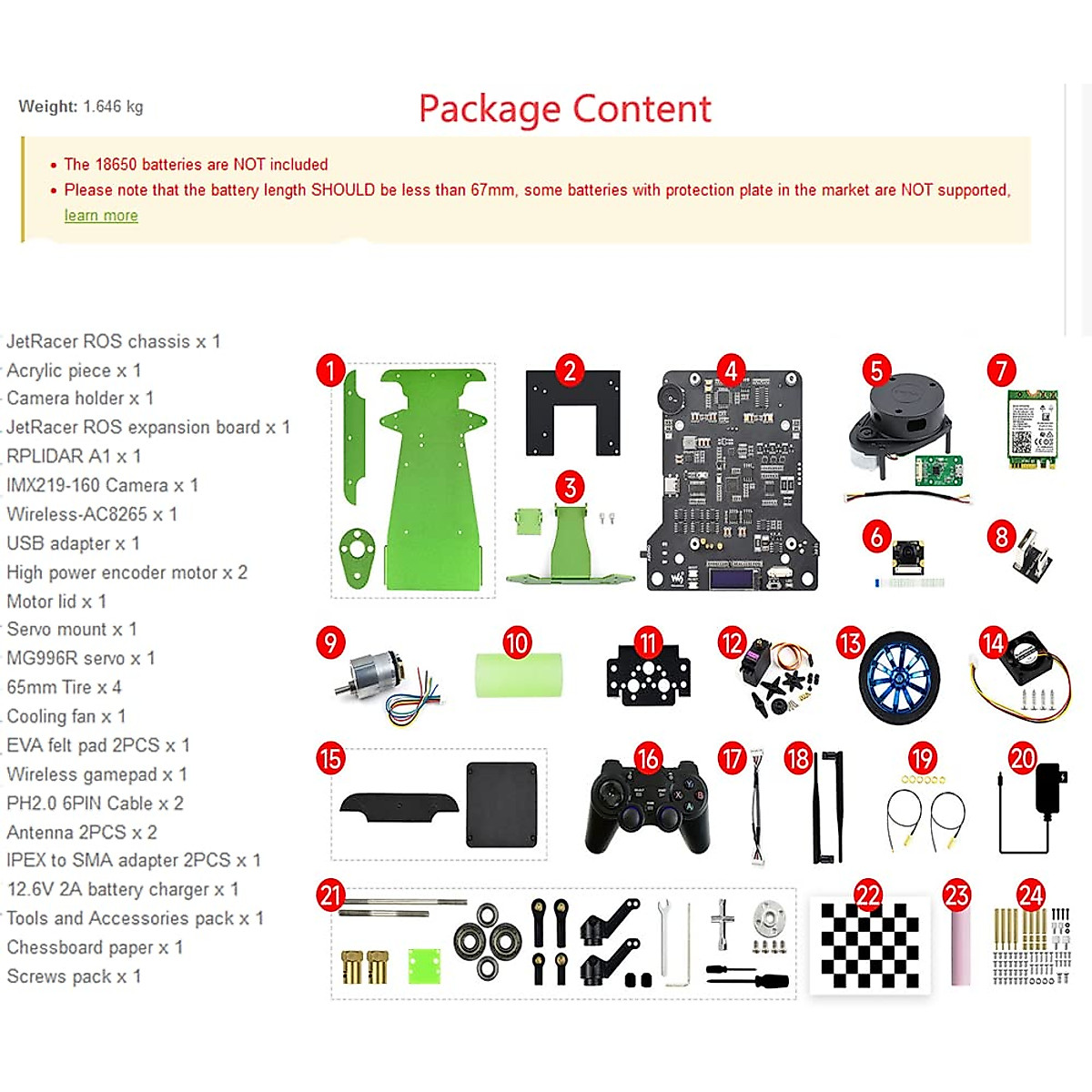 JetRacer Professional Version ROS AI Robot Accessory Kit Supports Dual Controllers RP2040 Microcontroller Jetson Nano for Lidar Mapping Vision Processing Self Driving @XYGStudy