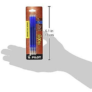 Pilot Gel Ink Refills for FriXion Erasable Gel Ink Pen, Fine Point, Blue Ink, 6 Pack, 18 Refills Total