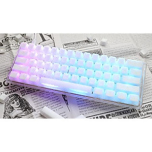Ducky One 3 Mini Aura Clear White 60% Hotswap RGB LED Double Shot PBT Mechanical Keyboard Cherry MX Red