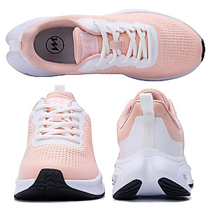 JARLIF Air Running Shoes for Women Athletic Tennis Sport Shoes Casual Walking Gym Jogging Sneaker PinkWhite 10