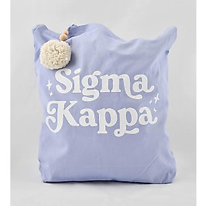 Sorority Shop Sigma Kappa Retro Pom Pom Tote Bag