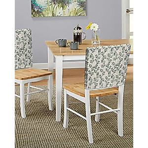 CosyBright Dining Room Chair Covers Back Slipcover Set of 4, Bamboo Spring Plant Stretch Chair Protector for Kitchen Hotel Restaurant Home Decor Removable Washable Chair Slipcover