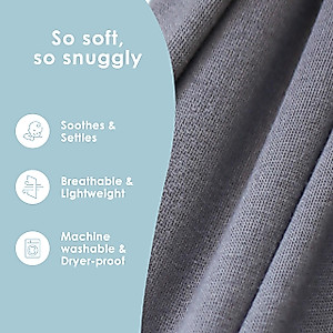 Sleepy Wrap Baby Carrier Newborn to Toddler - Hands-Free Baby Carrier Wrap - Stretchy Baby Wrap - Ergonomic Baby Wraps Carrier - Lightweight Baby Carrier Sling - Baby Body Carrier 7-35 lbs (Dark Gray)