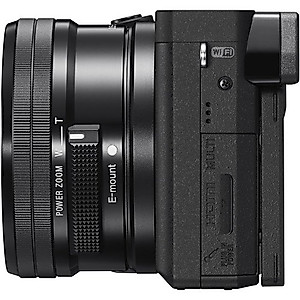 Sony Alpha a6300 Mirrorless Camera with 16-50mm Lens Black ILCE6300L/B with Soft Bag, Tripod, Additional Battery, Rode Mic, LED Light, 64GB Memory Card, Card Reader, Plus Essential Accessories