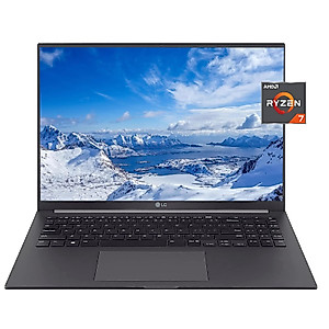 LG 2023 UltraPC Thin Slim Lightweight Laptop, 16 Inch WUXGA 1920x1200 Anti-Glare IPS Display, Ryzen 7 5825U 8Cores Up to 4.5GHz, 16GB RAM 1TB SSD, AMD Radeon, Win11, Gray +CUE Accessories