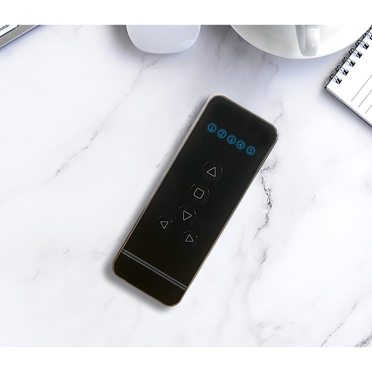 Rollerhouse 5 Channel Blinds Remote RF 433.92 Replacement Controller for Motorized Windows Shades and Blinds, Black