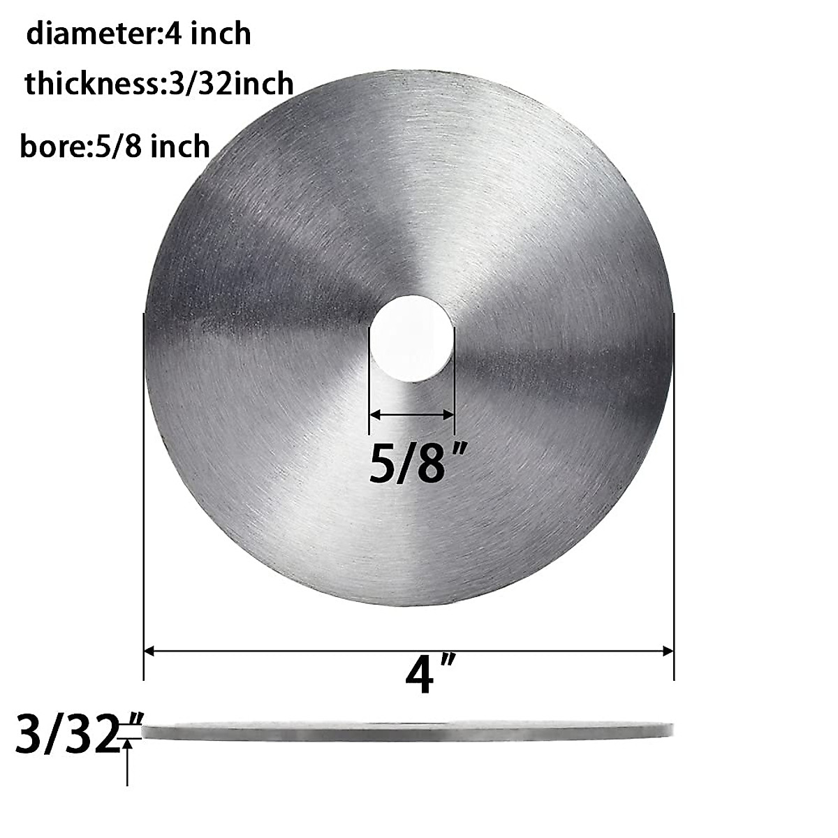 Pair of Blade Stabilizers/Saw Blade Dampener/ Saw Blade Stiffener 4" Diameter x 5/8 Bore for Saw Blade from 8in-12in