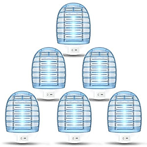 Flying Bug Zapper Indoor, Electronic Insect Killer, Mosquitoes Trap with Blue Lights for Living Room, Home, Kitchen, Bedroom, Baby Room, Office