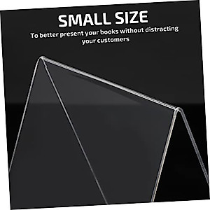 VILLFUL 1pc Acrylic Bookend Foldable Bookshelf Metal Brackets Adjustable Bookends Heavy Duty Book Ends Clear Magazine Holder Desk Book Stand Bookstore Tabletop Bookend Acrylic Book Support