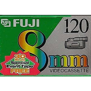 FUJI MP P6-120 DS N 8mm Videocassette Tapes, 2 Pack w/Bonus