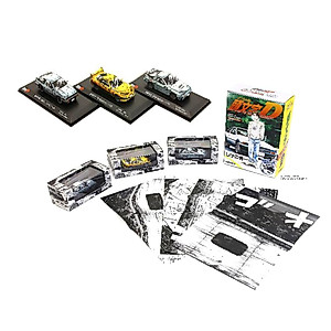 Kyosho 1/64 Initial D Cartoon Style Painting Edition, Set of 3, Complete Product