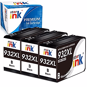 starink for hp 932XL Black Ink Cartridge Replacement for hp Ink 932 XL for OfficeJet 6600 6700 7610 7612 7510 6100 7110 Printer, 3 Packs
