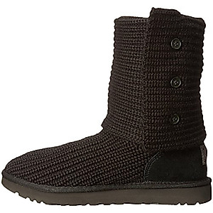 UGG Women's Classic Cardy Winter Boot, Black, 10 B US