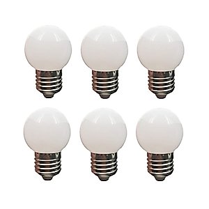 Taysing LED Night Light Bulb G14 1 Watt Low Wattage Globe Small 10W Equivalent E26 Medium Screw Base Bathroom Vanity Porch Outdoor String Light Bulbs 6 Pack 3000K