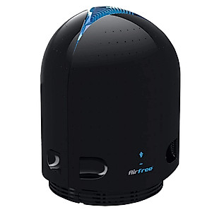 AIRFREE P3000 Filterless Silent Air Purifier - With Adjustable Blue Nightlight, Requires No Filter, Fan, or Humidifier - Covers Up To 650 sq ft - Black