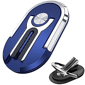 WAMOY Cell Phone Ring Holder 3 in 1 Phone Grips with Phone Rings Phone Kickstand and car Phone Vent Clip Mount Functions (Blue)