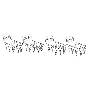 4 pcs Multi Purpose Hanger Wall Mount Clothing Rack Wall Mounted Drying Rack Wind- Proof Hook Clothes Laundry Hanger Drying Rack Stainless Steel Sock Rack Sock Drying Rack Clip