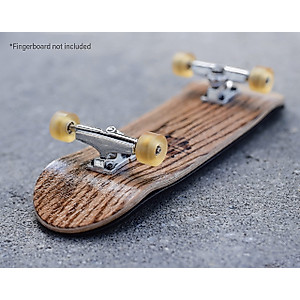 Teak Tuning Apex 61D Urethane Fingerboard Wheels - New Street Shape, 7.7mm Diameter - Ultra Spin Bearings - Made in The USA - Honey Colorway