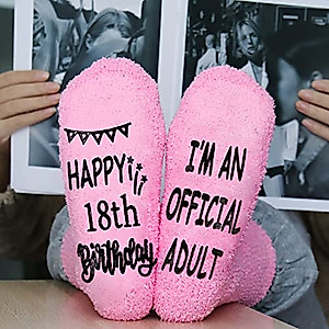 Jeasona Gifts for 18 Year Old Girl Teenage Girl Birthday Gifts Cute Fuzzy Socks