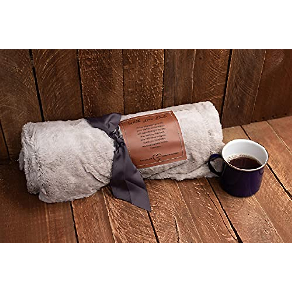 Sentimental Gift for Dad On Father's Day Christmas, Birthday- with Love Dad Softly Said Blanket