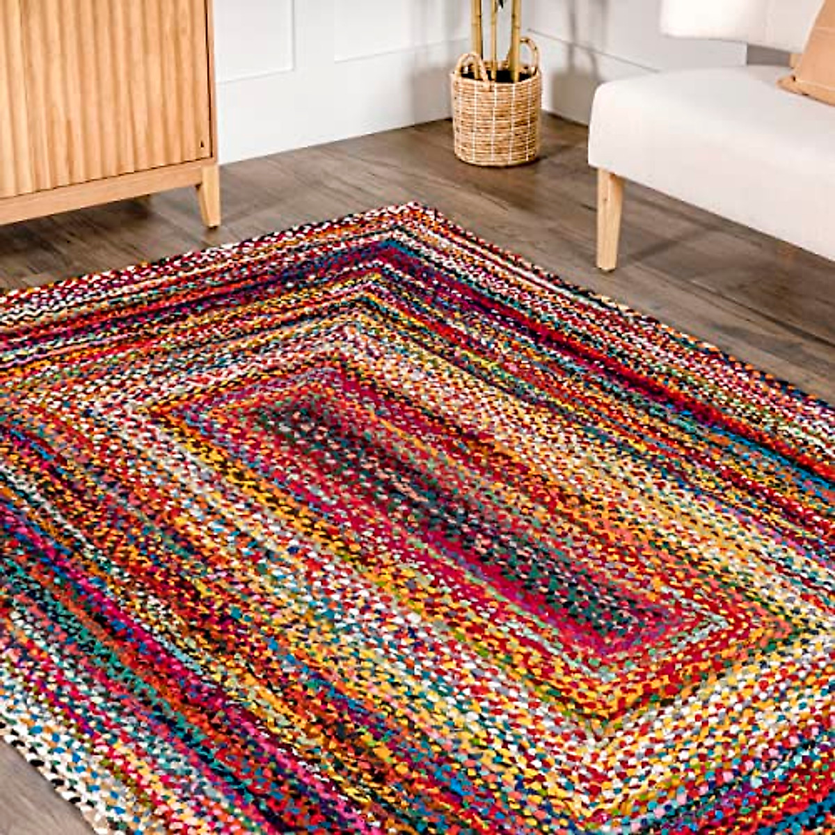 nuLOOM Tammara Bohemian Hand Braided Area Rug, 2' x 3', Multi
