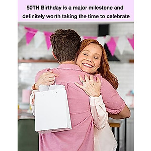 Palsco 50th Birthday Gifts for Women, 50th Birthday Blanket for Mom Throw Blanket, 50 Years Old Gifts for Women/Wife Turning 50 and Fabulous, Super Soft Warm Flannel Blanket 60''x50''