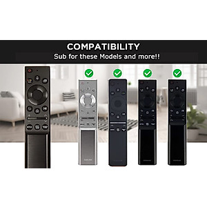 Replacement Voice Smart TV Remote for Samsung 2021 QLED 4K 8K Series Smart TV Q60A Q70A Q80A QN90A QN800A QN85A The Frame QLED 4K Smart TV Series (BN59-01357A) No Solar Panel Version