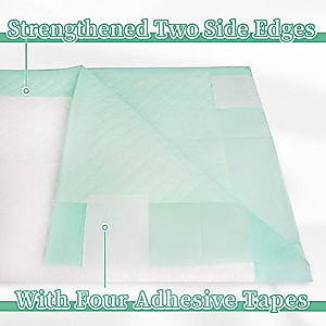 MILDPLUS Disposable Underpads with Adhesive Tapes 23'' X 36'' Chucks Pads Heavy Absorbency Incontinence Pads, Waterproof Pee Pads, Thicker Chux Pads for Unisex Adult, Kids and Pet (40 Count)