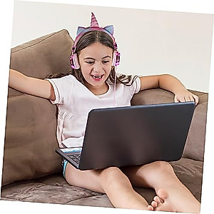 UKCOCO Headphones with mic Noise canceling Headphones Noise Cancelling Headphone Headphones for Computer Headphones for Cat Ear Game Headset Pink Headphones abs with Wheat