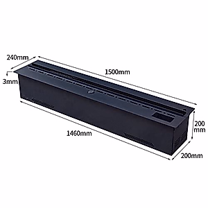 Water Vapor Fireplace Recessed Electric Fireplace with Realistic Flame, Ultra Thin and Low Noise, Touch Screen Control Panel with Remote Control Electric Fireplace Stove (Color : 1500mm)