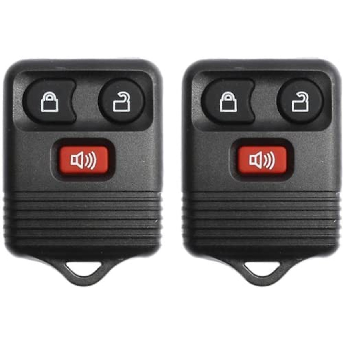 Key Fob Replacement - Keyless Entry Remote Transmitter - Remote Replacement Key Fob for Ford - 3 Button Ideal for Select Ford, Lincoln, Mazda Set of 2