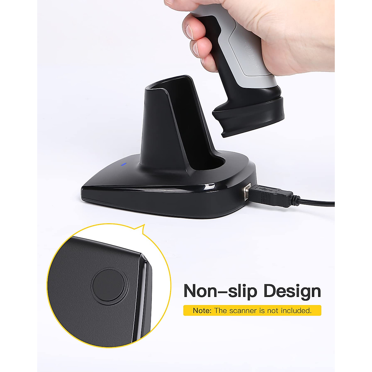 Inateck Barcode Scanner Charging Base, Easy to Use, Suitable for BCST-60, BCST-70, BCST-73, P6 and P7, Scanner Not Included