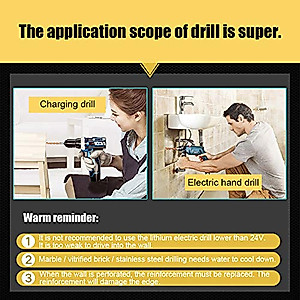 Camwund 7 Pcs Ultimate Punching Drill Bits Set Triangular-Overlord Handle Multifunctional Drill Bits with Tungsten Carbide Tip for Tile Concrete Brick Glass Plastic and Wood