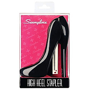 Swingline Stapler, High Heel Stapler, Fun Desk Accessories, Novelty Desk Décor, 20 Sheet Capacity, Plastic, Black (70971)