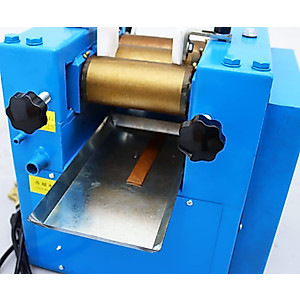 EQCOTWEA Laboratory Grinder Electric Three Roll Grinding Milling Machine 750W Ink Paint Pigments Miller Lab Application with Chilled Alloy Casting Rollers