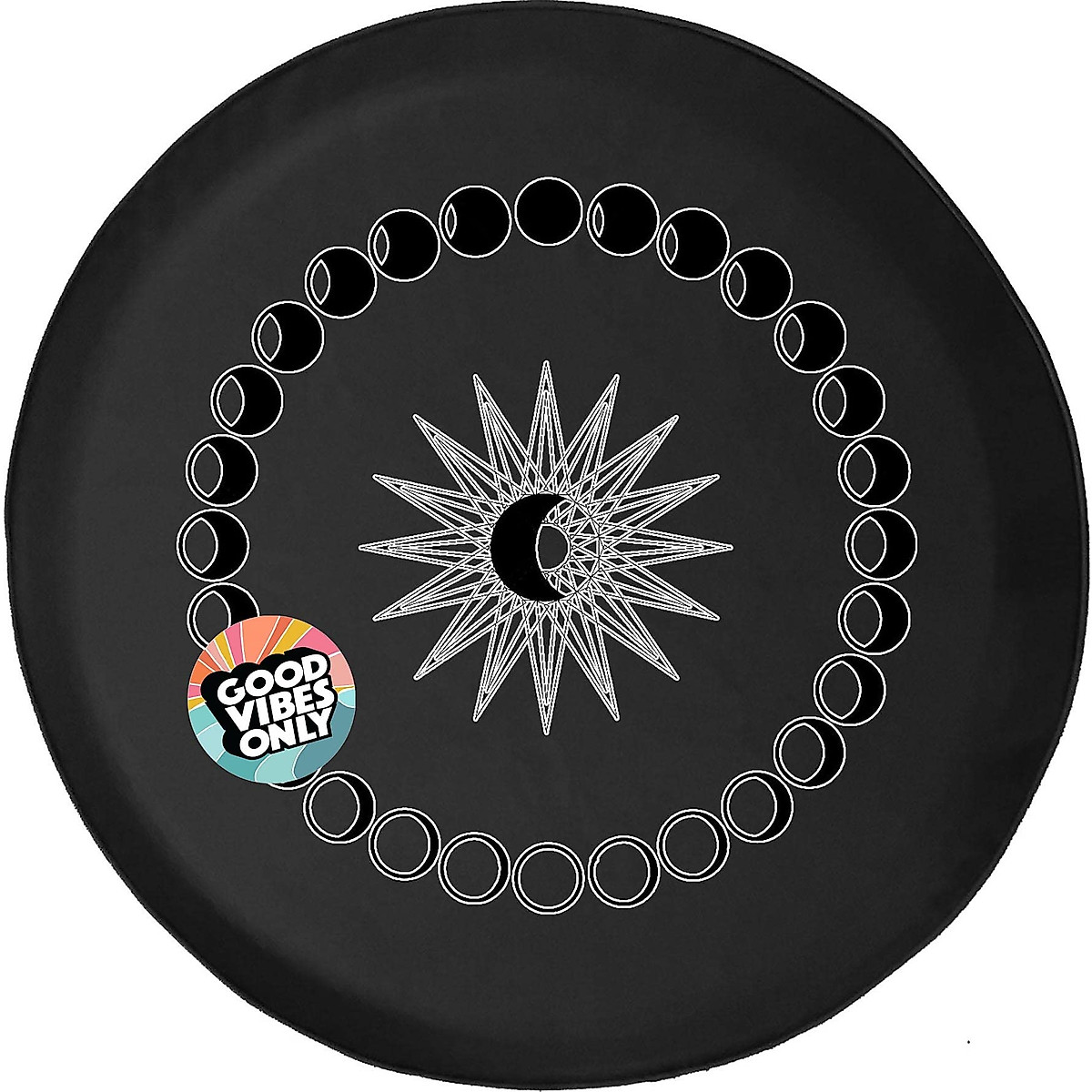 Camper Tire Covers Moon Phases Sun Custom Car Spare Tire Covers Size 30 to 31 Inch