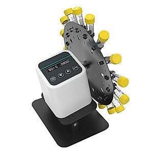 CHANGLKJ Lab Rotating Mixer, Tube Rotary Shaker with 1min-23h59min Timer for 1.5/15/50ml Tubes, Speed 20-80rpm and 40°- 80° Rotating Angle Adjustable, Stable Operation, for Solid Powder, Urine, Blood