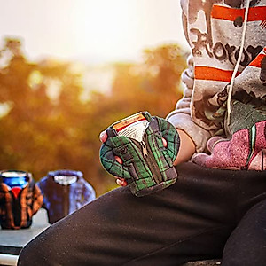Beverage Jacket Can Cover Drink Insulated Coolers For 12oz Fun Gifts for Family and Fiends Green