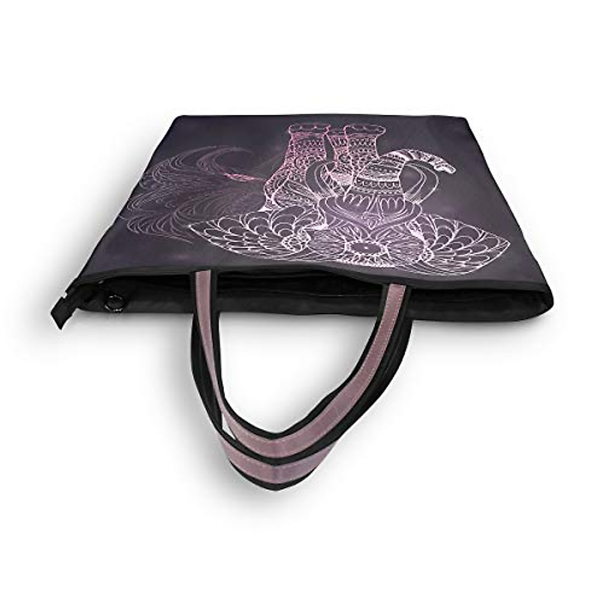 QMXO African Ethnic Elephant Handbags and Purse for Women Tote Bag Large Capacity Top Handle Shopper Shoulder Bag