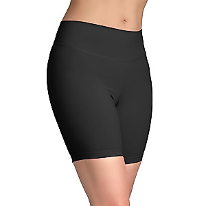 Liakada Girls' Bike Length Short-YXL-04 Black