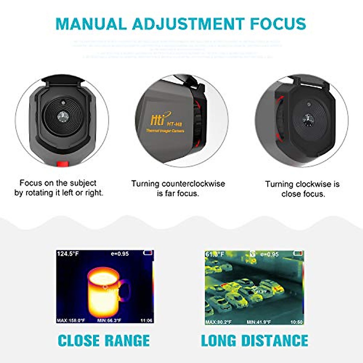 Hti-Xintai 384 X 288 Resolution Thermal Camera Imager with 3.5” TFT Display Screen, Infrared Imaging Camera with WiFi, Built-in 8GB Digital Storage and Adjustable Focus Thermal Camera with 25HZ