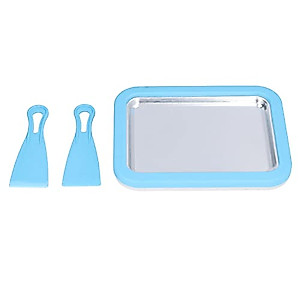 Instant Ice Cream Maker,Rolled Ice Cream Maker, Mini Fried Yogurt Machine with 2 Spatulas for Healthy Homemade Rolled Ice Cream, Softserve, Gelato, Sorbet & Frozen Yogurt(blue)