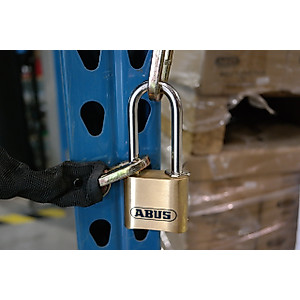 ABUS 180/50 Solid Brass Combination Padlock, Long Stainless Steel Shackle (2-1/2")