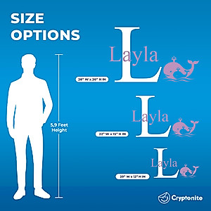 Personalized Boy Room Whale Name Color Wall Decal Art Decor Room Boys (Wide 15" x 22" Height)