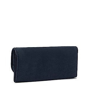 Kipling Women's Money Land, RFID Anti-Hacker Technology, Nylon Snap Wallet, Blue Bleu 2, 7.25''L x 4''H x 1''D