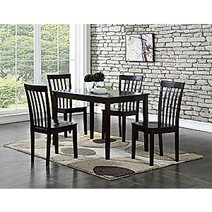 Angel Line Kayla ((5 Piece) Dining Set, Espresso