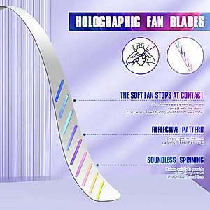 VAIPI 5 Pack Fly Fans for Tables, Outdoor Indoor Portable USB Fly Fan with 2 Fly Swatter, USB & Battery Operated Table Top Food Fan Picnic Fly Spinner for Restaurant, Patio, Kitchen, Party, BBQ