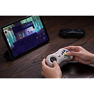 8Bitdo M30 Bluetooth Controller for Switch, Windows and Android, 6-Button Layout for SEGA’s Classic Games (White)