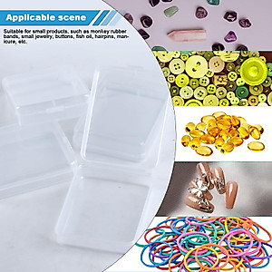XhjzgcTech 12 Pcs Mini Clear Plastic Beads Storage Containers Box with Hinged Lid for Jewelry Beads Crayon Accessories Craft Organizers and Storage Boxes